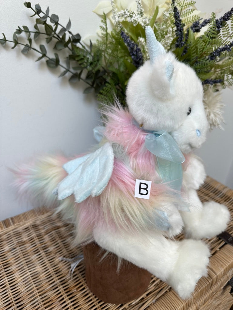 Kenna Dragon Charlie Bears 2024 Collection Blue Multi Coloured Plush ...