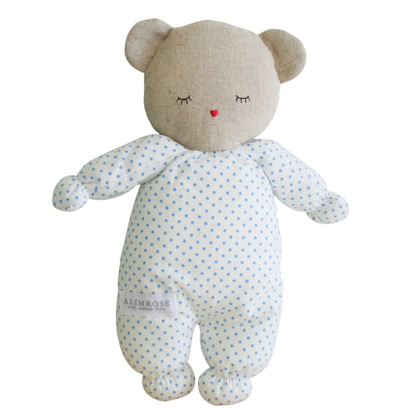 Asleep Awake Blue Spot Small Teddy Bear Toy Doll – Lovely Bears